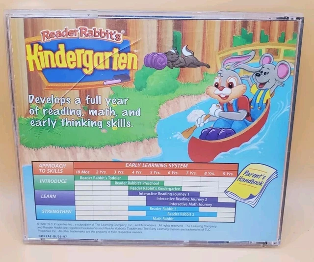 READER RABBIT'S KINDERGARTEN (CD-ROM, 1998) PC GAME Windows Mac $9.00 ...
