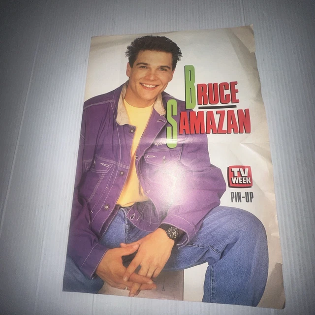 VINTAGE TV WEEK Pin Up Poster Of Bruce Samazan As Is $55.00 - PicClick AU