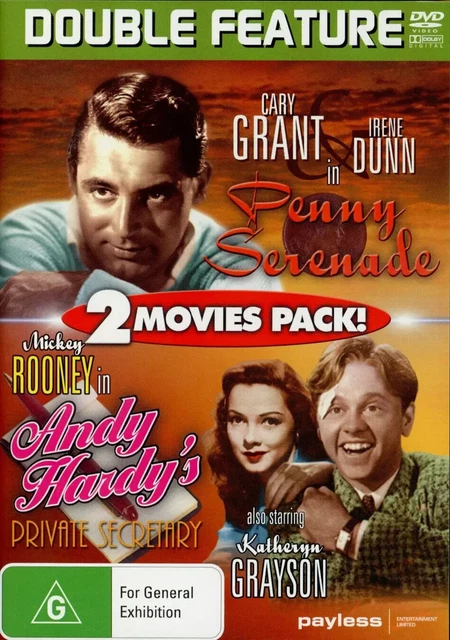 DOUBLE FEATURE - Penny Serenade/Andy Hardy's Private Secretary DVD New ...