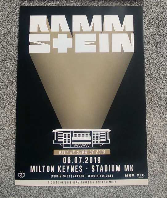 RAMMSTEIN MILTON KEYNES Stadium MK 2019 Concert Magazine Advert Picture ...