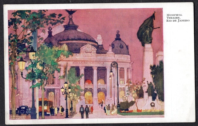 ARTIST SIGNED KENNETH SHOESMITH POSTCARD ROYAL MAIL LINE RIO DE JAN ...