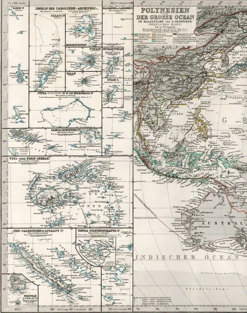 MAP OF POLYNESIA and the Great Ocean (Western Sheet), Scale 1: ...