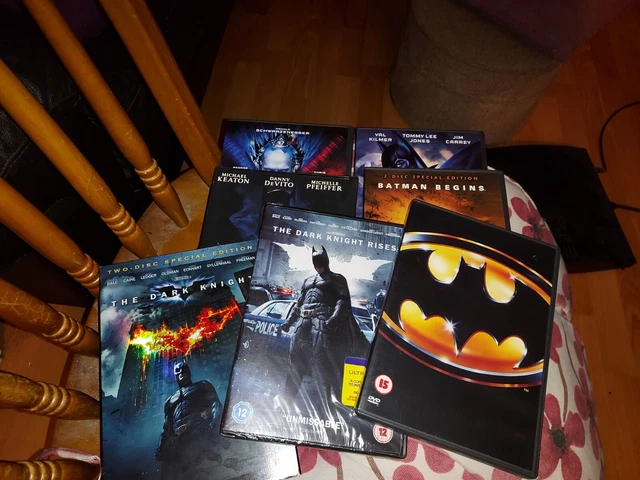 7 BATMAN DVDS batman returns forever and robin begins dark knight and rises £10.99 - PicClick UK