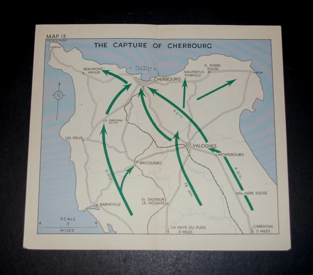 THE CAPTURE OF CHERBOURG 19-30 JUNE 1944, WW2 Map of OPERATION OVERLORD ...
