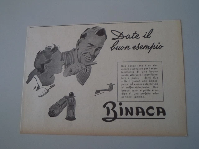 ADVERTISING PUBBLICITÀ 1951 DENTIFRICIO BINACA EUR 6,00 - PicClick FR