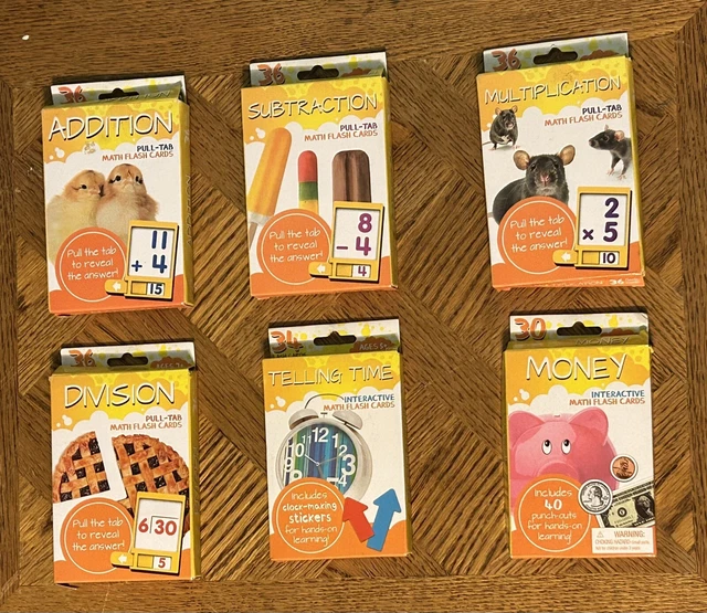 MATH FLASH CARDS (Addition, Subtraction, Multiplication, Division ...