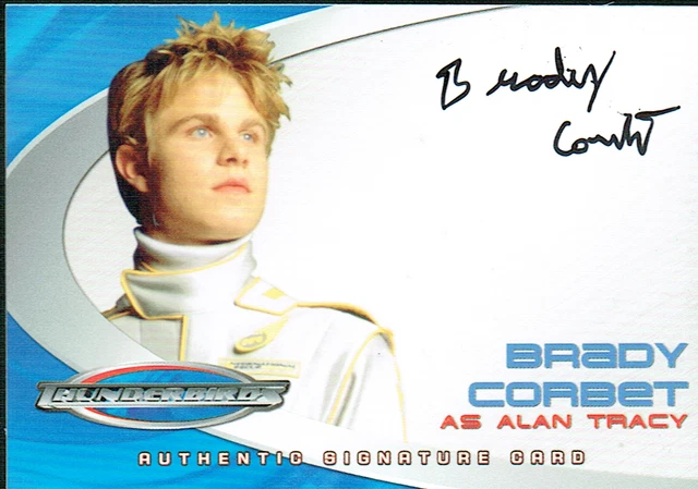 THUNDERBIRDS THE MOVIE Autograph Card Ac8 Brady Corbet As Alan Tracy ...