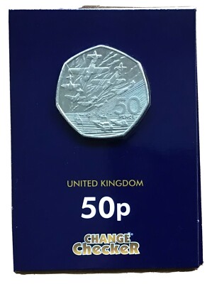 50TH ANNIVERSARY OF D-DAY LANDING 50p 1994 (LARGE COIN) CHANGE CHECKER ...