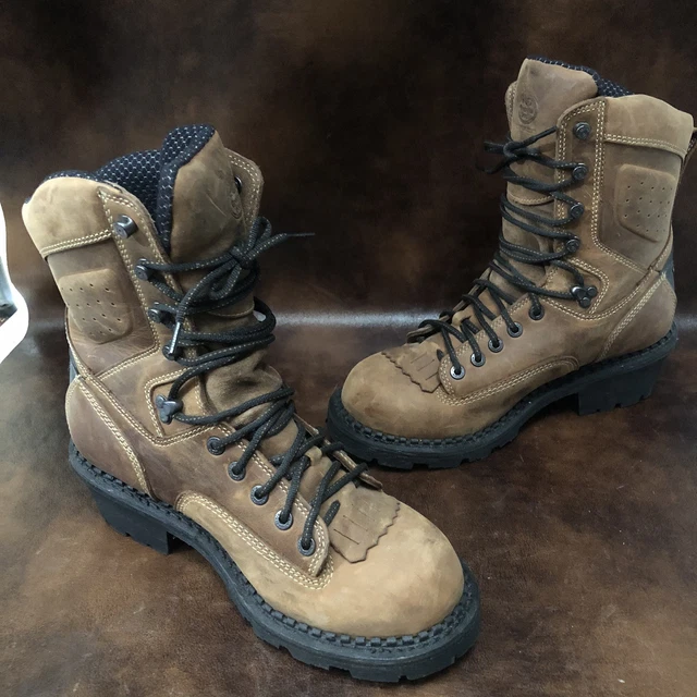 GEORGIA BOOTS COMFORT Core 9” Logger Mens Sz 8 M /41 Waterproof Work ...