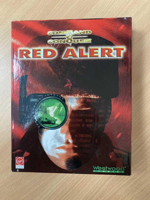 VINTAGE RARE PC Big Box Game Command & Conquer Red Alert CD Rom CIB No ...