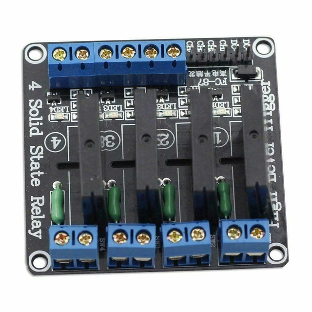 4 CHANNEL 5V DC Relay Module Solid State High Level SSR G3MB-202P 2A ...
