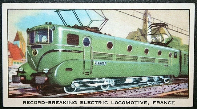 FRENCH RAILWAYS SNCF BB9004 Electric Locomotive Vintage 1965 Card HD10M ...