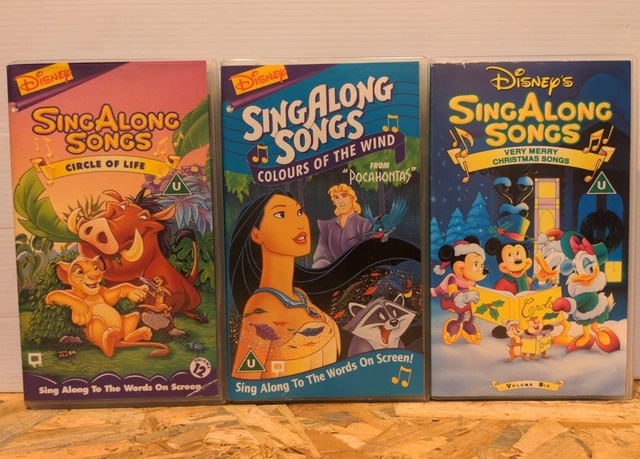 DISNEY VHS - Sing Along Songs X 3 - Excellent Condition Original Video ...