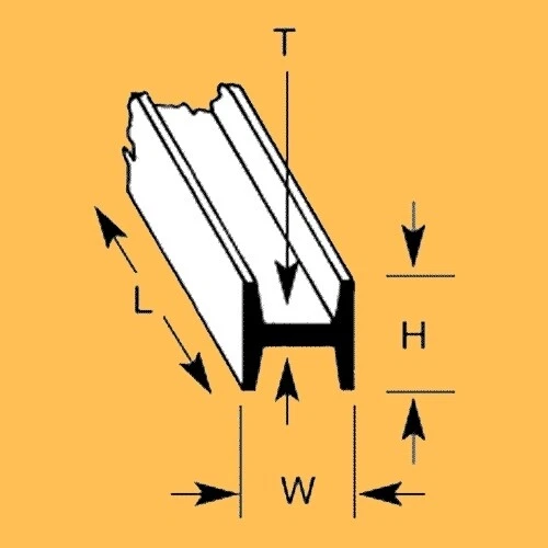 PLASTRUCT H-COLUMNS RANGE Polystyrene Plastics for Scale Models Weld ...