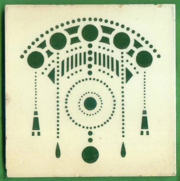 JUGENDSTIL FLIESE KACHEL, Art Nouveau Tile, Tegel, NSTG, Diadem - Tiara ...