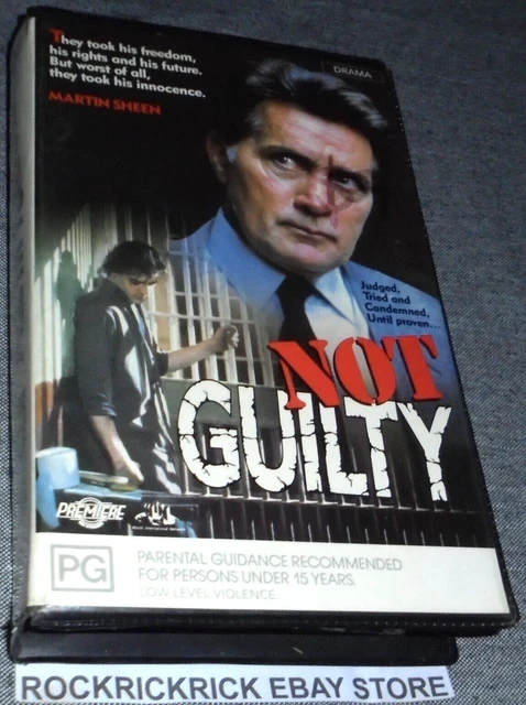 NOT GUILTY VHS Martin Sheen Rare 1991 Roadshow Clamshell $16.50 ...
