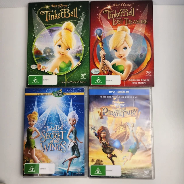 DISNEY TINKERBELL X 4 DVD Bundle Children Animation Region 4 £10.34 - PicClick UK