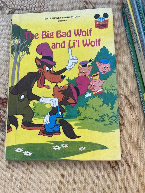 WALT DISNEY BOOK, The Big Bad Wolf And Lil Wolf , 1980 Vintage Book £3. ...