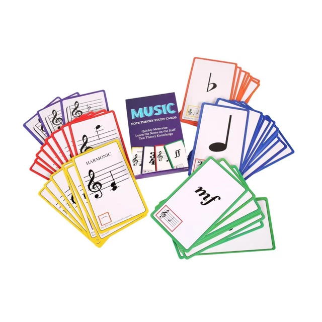 MUSICAL FLASH CARDS Piano Notes Flashcards Coded £9.22 - PicClick UK