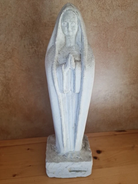 STATUE DE LA vierge Marie en plâtre - Sainte vierge - Signé Richon EUR ...