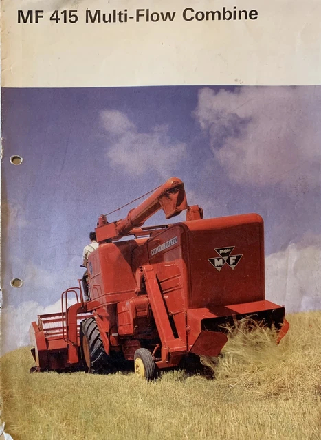 ORIGINAL MASSEY FERGUSON Mf 415 Multi-flow Combine Manual (VOL 1 & 2 ...