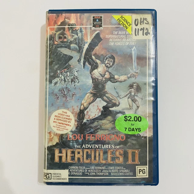 HERCULES II (VHS, 1985) Fantasy Sword & Sorcery Action Movie 80s Rare ...