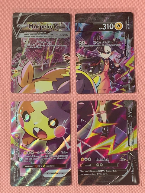 MORPEKO V-UNION PROMO Card Set Crown Zenith SWSH287 288 289 290 Pokemon ...