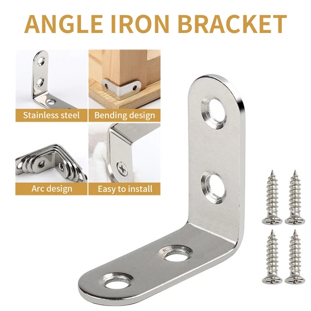 STAFFE ANGOLARI ACCIAIO inox staffa ad angolo retto forma a L supporto ...