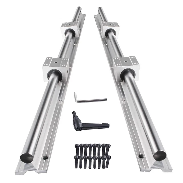CNCMANS SBR12 LINEAR Guide Rail 1200 mm Set ( 2 Rails + 4 Blocks ...