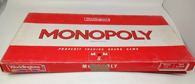 VINTAGE MONOPOLY BOARD Game Waddingtons 1972 Original Red Box 100% ...