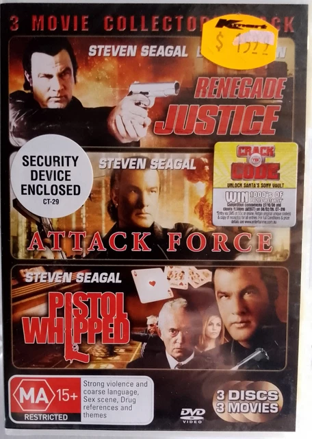STEVEN SEAGAL 3 DVDs *NEW SEALED* Renegade Justice Attack Force Pistol Whipped $30.00 - PicClick AU