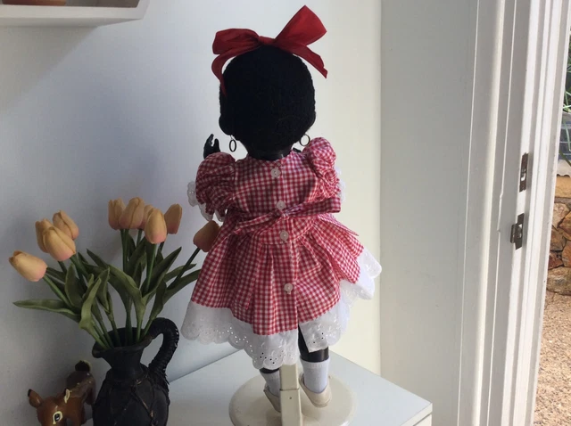 VINTAGE PEDIGREE MANDY LOU Black Early walker HARD PLASTIC DOLL 20INCH ...