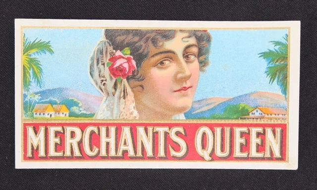 ANCIENNE ÉTIQUETTE BOITE DE CIGARE MERCHANTS QUEEN old box cigar label ...