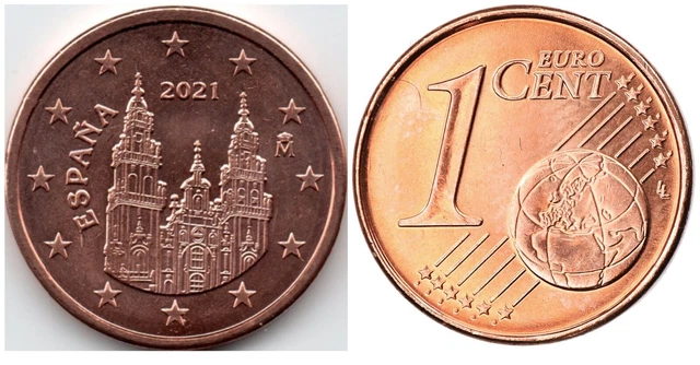 1 CENT EURO Espagne 2021 * Saint-Jacques-de-Compostelle * once EUR 2,47 ...