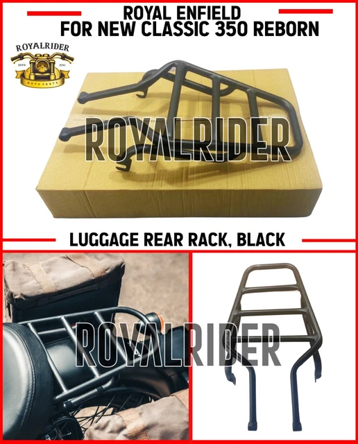 ROYAL ENFIELD & LUGGAGE REAR RACK,For Classic 350 reborn BLACK" £49.99 ...