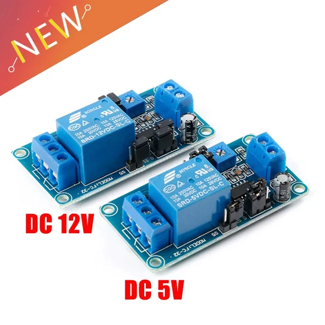 DC 12V 5V Delay Relay Module Turn on/off Timer Switch Volt Timing Board ...