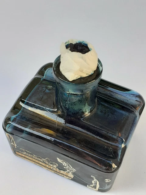 BEAU FLACON ENCRIER d'encre ancienne vide CHANTRAINE? déb .XX EUR 15,00 ...