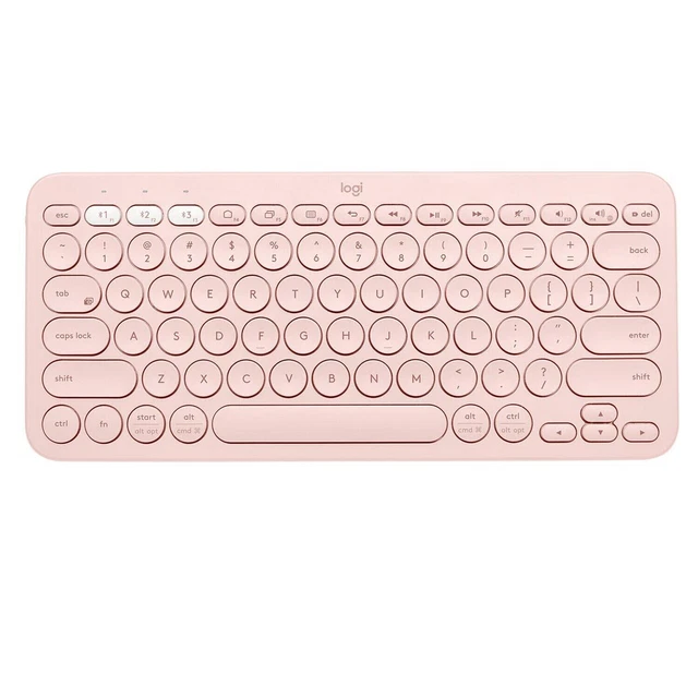 LOGITECH K380 PINK It-Layout QWERTY TKL Tenkeyless Low-Profile Wireless ...