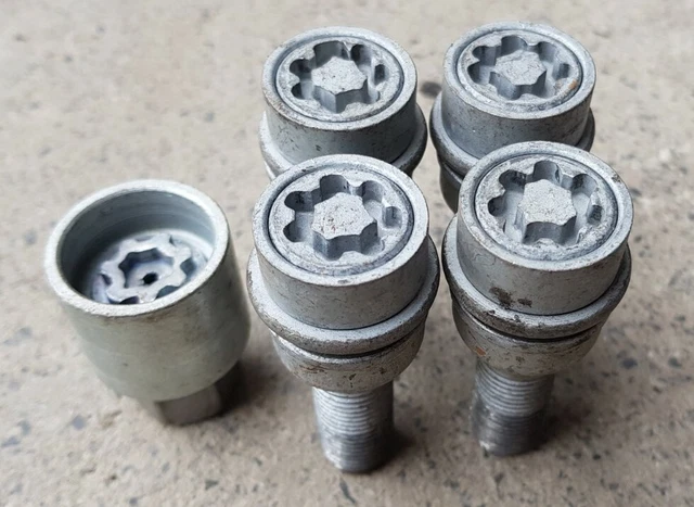 GENUINE VW T5 T6 TRANSPORTER LOCKING WHEEL NUTS BOLT KEY SET 19mm VAN ...