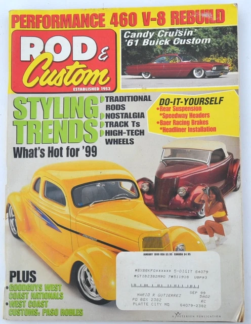ROD & CUSTOM Magazine January 1999 - What's Hot for 1999, Traditional ...