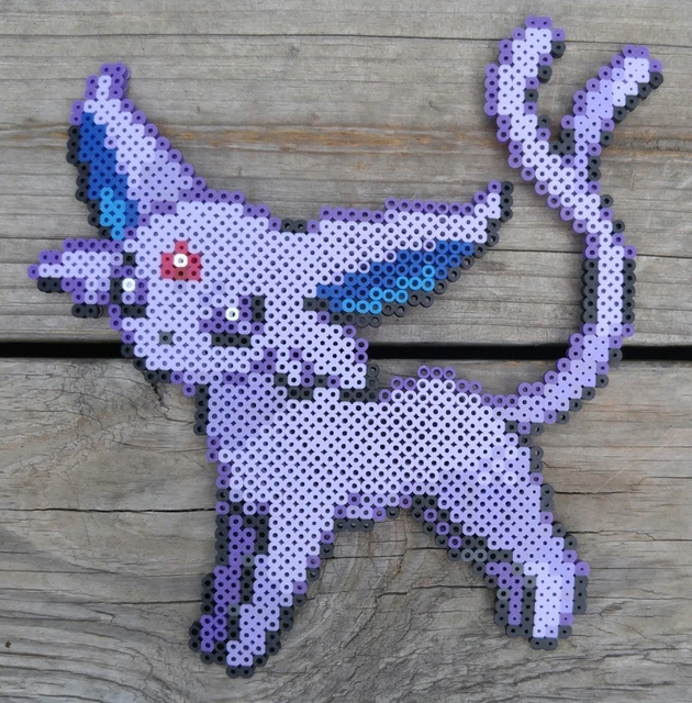ESPEON POKÉMON PIXEL Art Perler Bead Art EUR 21,44 - PicClick FR