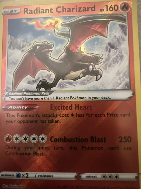 POKÉMON TCG RADIANT Charizard Crown Zenith 020/159 Holo Radiant Rare ...
