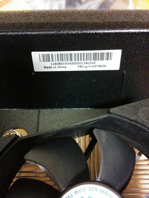 LENOVO THINKCENTRE 4-PIN CPU Fan Heatsink M72 M82 M92 LGA1155 03T6575 ...