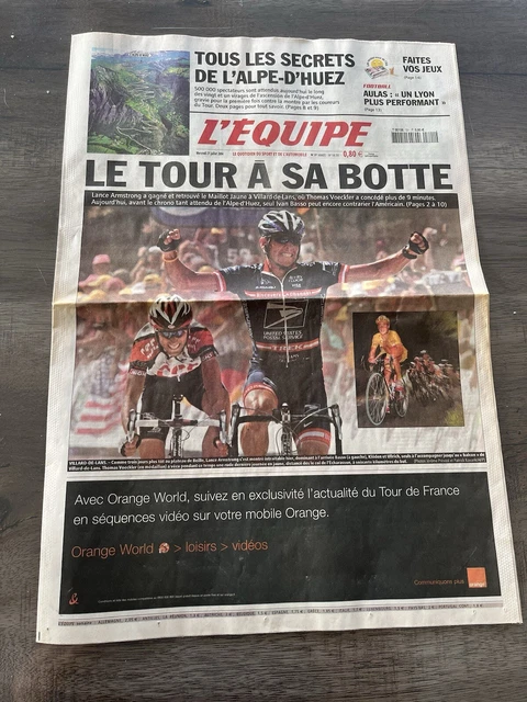 L'EQUIPE JOURNAL 21/07/2004; Tous les secrets de l'Alpe-D'Huez ...