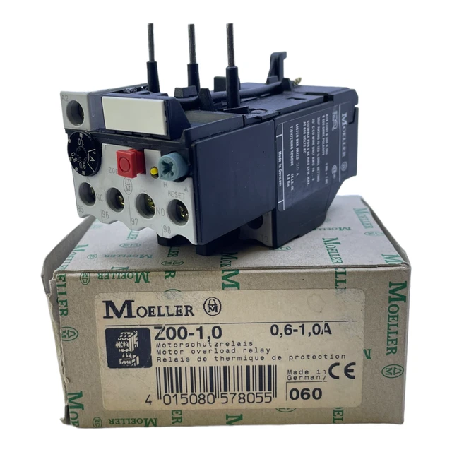 MOELLER Z00-1, 0 Motor Overload Relay 0,6 -1, 0A for Industrialist Insert $70.41 - PicClick AU