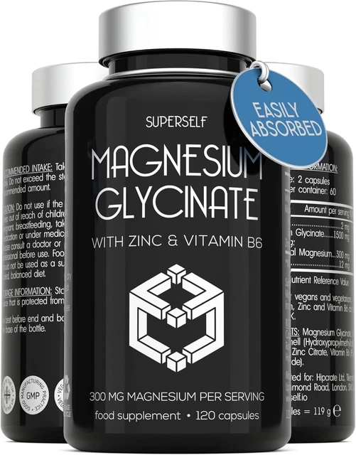 MAGNESIUM GLYCINATE SUPPLEMENT - 1500Mg Magnesium Bisglycinate Capsules ...