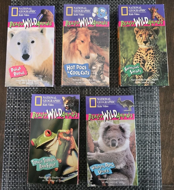 NATIONAL GEOGRAPHIC KIDS VHS Lot (5) Really Wild Animals ++++ £10.82 ...