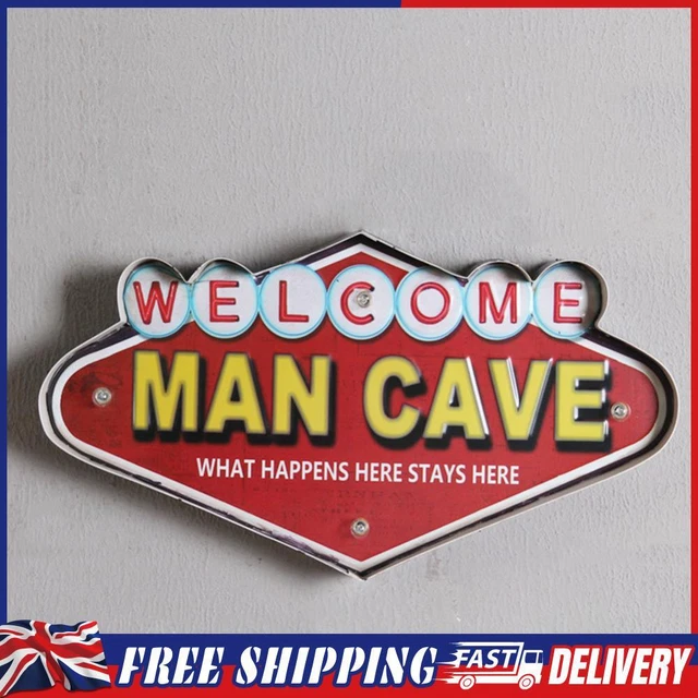 WALL-MOUNTED GLOWING SIGN Easy Installation Metal Light Up Signs for ...