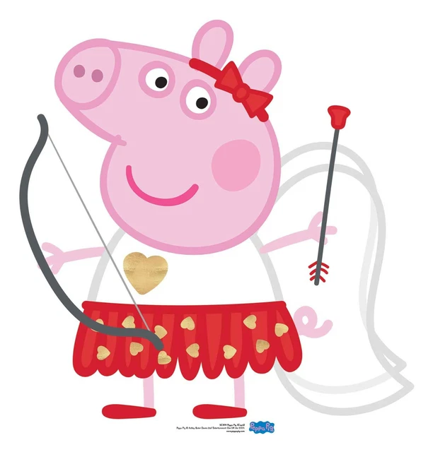 PEPPA PIG CUPIDON Carton Découpe Officiel Valentine's Day Voyageur ...