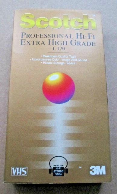 VHS VIDEO CASSETTA vergine SCOTCH Professional Hi Fi Extra High Grade ...